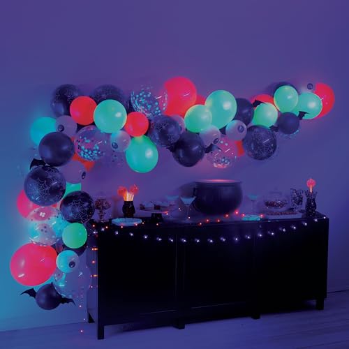 C.R. Gibson CBGM-25325 Halloween Fall Celebration Balloon Garland Arch Kit, 16 Foot Arch, Multicolor, 60pcs