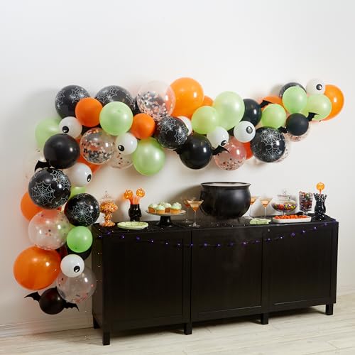 C.R. Gibson CBGM-25325 Halloween Fall Celebration Balloon Garland Arch Kit, 16 Foot Arch, Multicolor, 60pcs