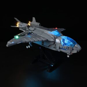 kyglaring led lighting kit (no model) designed for lego marvel the avengers quinjet 76248 spaceship model building kit - without lego set(classic version)