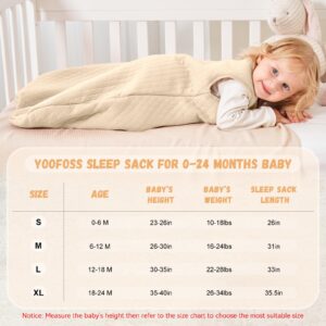 Yoofoss Baby Sleep Sack 12-18 Months TOG 2.5 Winter Baby Wearable Blanket, 100% Cotton Toddler Sleeping Sack 2-Way Zipper Warm Quilted Sleepsack