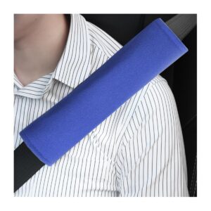 besulen auto seat belt cover, 2 pack car safety seatbelt shoulder pad for more comfortable driving, universal soft harness pad for backpack handbag camera straps, compatible with all cars (blue)