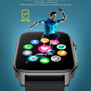 SOUYIE Smart Watch, Infrared True Blood Oxygen Monitor, 1.91" HD Smartwatch for Men with Heart Rate, Blood Pressure, Sleep Monitor, IP68 Waterproof Fitness Tracker Compatible with Android iOS iPhone