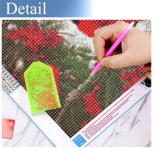 JFYHAB 5D Diamond Painting Kits for Adults Full Drill North American Cardinal Kit Embroidery Rhinestone Painting Round Drill Cardinal Birds Paint with Diamond for Christmas Home Wall Decor 12x16