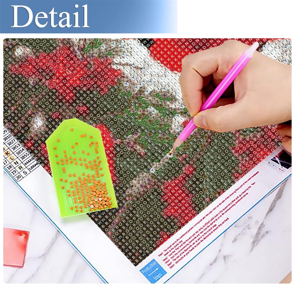 JFYHAB 5D Diamond Painting Kits for Adults Full Drill North American Cardinal Kit Embroidery Rhinestone Painting Round Drill Cardinal Birds Paint with Diamond for Christmas Home Wall Decor 12x16