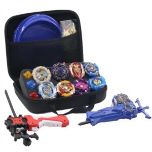 cxdhzlx cxdhzlx battling spinning top set, gyro gaming toys, 8 burst gyro with 2 way launchers grip starter, combat battling game, burst battling stadium, greats gift for children boys ages 6 8 10 12+