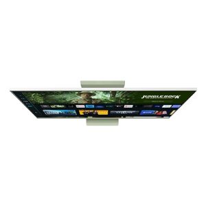 SAMSUNG 32" M80C UHD HDR Smart Computer Monitor Screen with Streaming TV, Slimfit Camera Included, Wireless Remote PC Access, Alexa Built-in (LS32CM80GUNXZA), Spring Green, 8" D x 28.1" W x 22.6" H