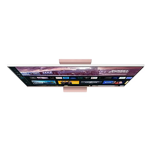 SAMSUNG 27" M80C UHD HDR Smart Computer Monitor Screen with Streaming Wireless Remote PC Access, Alexa Built-in (LS27CM80PUNXZA), Sunset Pink