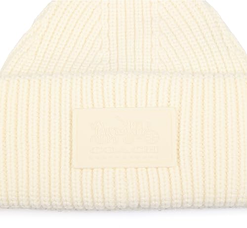 Coach Women's Patch Beanie, Chalk