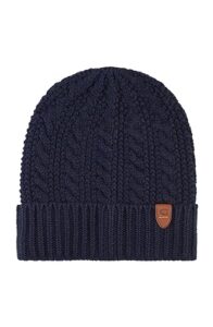 coach men's cable cuff beanie, dark true blue