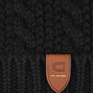 Coach Men's Cable Cuff Beanie, Black