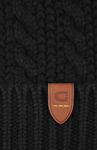 Coach Men's Cable Cuff Beanie, Black