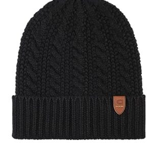 Coach Men's Cable Cuff Beanie, Black