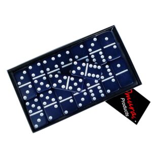 omura games | double 6 jumbo dominoes set | midnight blue