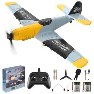 omnango rc plane 3 channel bf-109 airplane,2.4ghz 6-axis gyro stabilizer rtf glider aircraft plane or beginners adults kids with xpilot stabilization system fighter