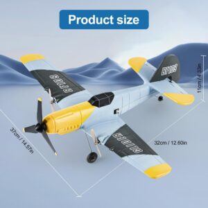 OMNANGO RC Plane 3 Channel BF-109 Airplane,2.4GHz 6-axis Gyro Stabilizer RTF Glider Aircraft Plane or Beginners Adults Kids with Xpilot Stabilization System Fighter