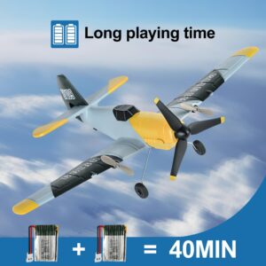 OMNANGO RC Plane 3 Channel BF-109 Airplane,2.4GHz 6-axis Gyro Stabilizer RTF Glider Aircraft Plane or Beginners Adults Kids with Xpilot Stabilization System Fighter