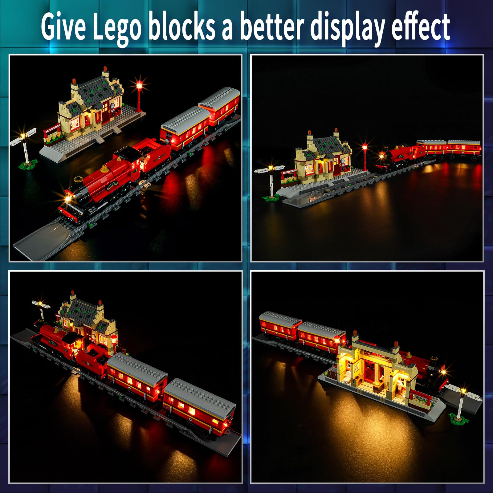 Vaodest LED Light for Lego 76423 Hogwarts Express & HogsmeadeStation Set,Design and Configuration Compatible with Model 76423(LED Light Only, Not Building Block Kit)