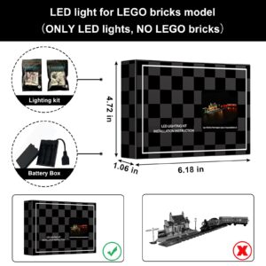 Vaodest LED Light for Lego 76423 Hogwarts Express & HogsmeadeStation Set,Design and Configuration Compatible with Model 76423(LED Light Only, Not Building Block Kit)