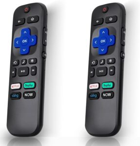 【pack of 2】 replacement for hisense roku tv remote, compatible for tcl roku/hisense roku/onn roku/sharp roku series smart tvs (not for roku stick and box)