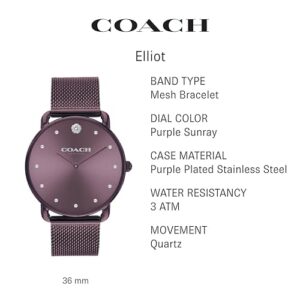 Coach Elliot Women's Watch | Elegant and Sophisticated Stles Combined | Premium Quality Timepiece for Everyday Wear | Water Resistant | (Model 14504211)