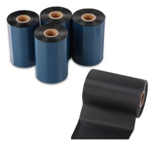 prinko 1 roll thermal transfer ribbon resin-enhanced wax printer ribbon 1" core - (4.33" x 1476') 110mm x 450m for zebra zt410 zt420 zt610105sl110 x i4,140 x i4, zt230, godex ez2300, citizen s700