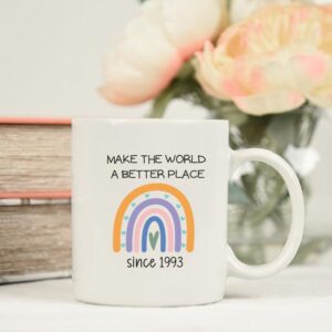 MissDaisy-MissDaisy-30th Year Old Birthday Gifts Women,1993 Birthday Gifts For Women, Birthday Gift Ideas Cups, Mug with Keychain (30th Birthday)