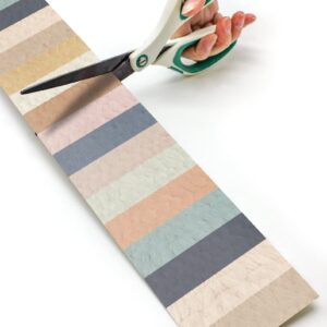 Light Mauve Better Than Paper® Bulletin Board Roll & Everyone is Welcome Stripes Straight Rolled Border Trim (TCR8909)