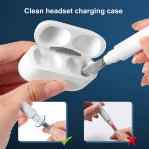 Cleaning Pen, Cleaning kit for Headphones and Cellphones, 3 in 1 Cleaning Kit for Bluetooth Airpods Case, Earbuds, Camera.