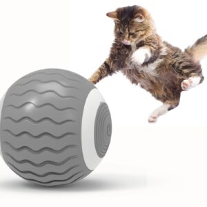 MYKIKI´s Catnip Smart Interactive Cat Toy, 2 Modes to Use, Automatic Rolling Ball for Indoor Cat Kitten, Quiet Operation, Easy to Use, Obstacle Avoidance, USB Rechargeable.