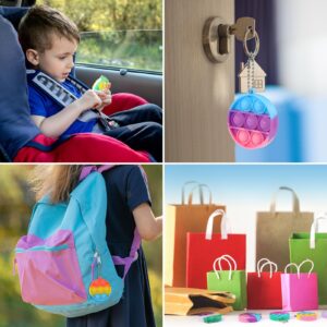 DODOLOL 30 Pack Kids Party Favors Fidget Toys Bulk Mini Pop Fidget Keychain Its Birthday Party Favors for Kids 4-8,8-12 Small Pinata Stuffers Classroom Prizes Fidgets It Students Goodie Bag Stuffers