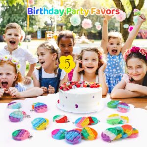 DODOLOL 30 Pack Kids Party Favors Fidget Toys Bulk Mini Pop Fidget Keychain Its Birthday Party Favors for Kids 4-8,8-12 Small Pinata Stuffers Classroom Prizes Fidgets It Students Goodie Bag Stuffers