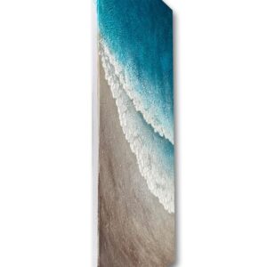 Blue Ocean Sea Wall Art Seaside Hand Painted Oil Painting on Canvas Large Beach Pictures Modern White Wave Artwork for Bedroom Home Office Decor