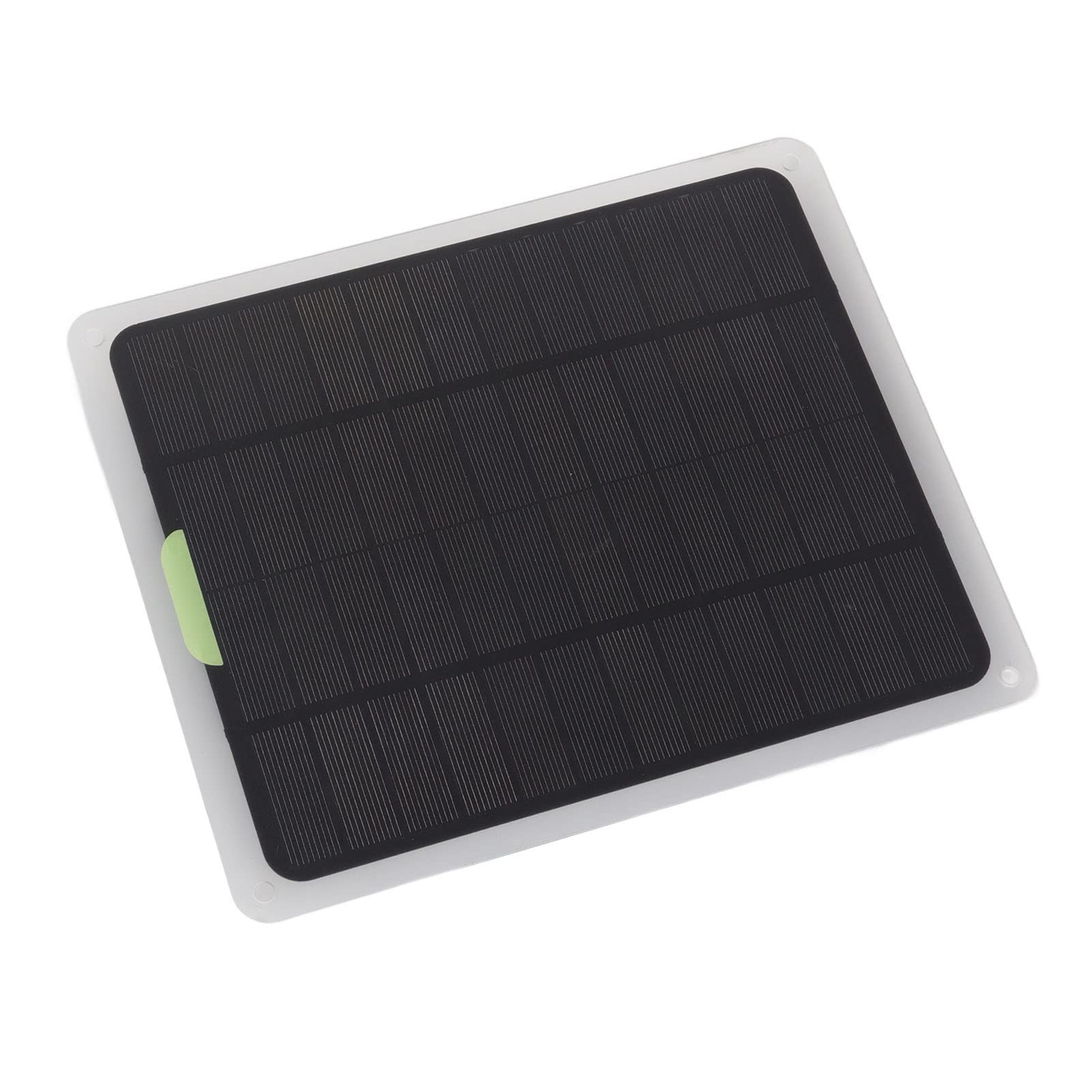 FOLOSAFENAR Portable Solar Panel, DC12V Type C Dual USB Output Solar Power Panel Slow Charging Long Lasting Battery Life 10W for Travel