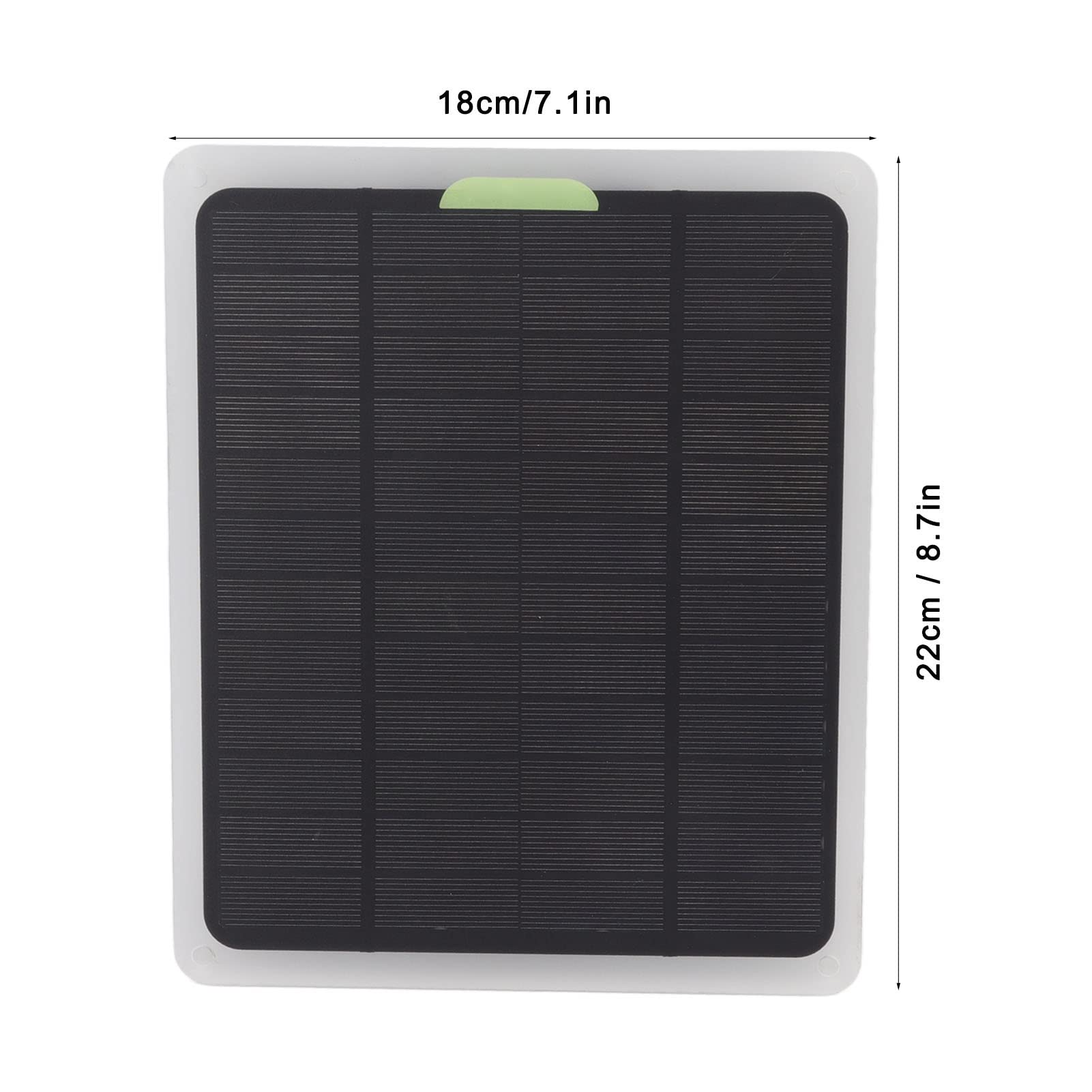 FOLOSAFENAR Portable Solar Panel, DC12V Type C Dual USB Output Solar Power Panel Slow Charging Long Lasting Battery Life 10W for Travel