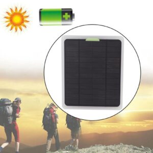 FOLOSAFENAR Portable Solar Panel, DC12V Type C Dual USB Output Solar Power Panel Slow Charging Long Lasting Battery Life 10W for Travel