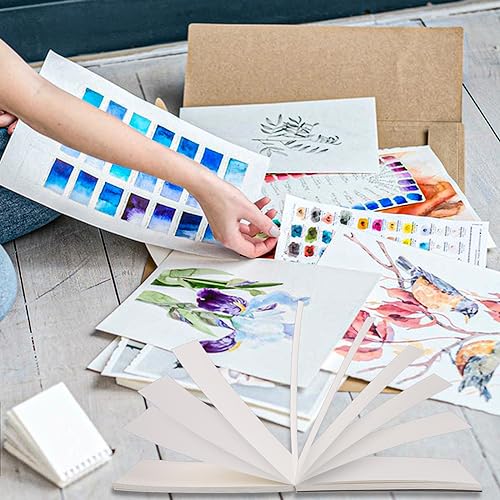 30 Sheets Watercolor Paper Pad, A5 (8.3 x 5.8") Cold Press Watercolor Paper, 140 lb/300 GSM Tearable Water Color Pad for Art Painting, Drawing, Mixed Media