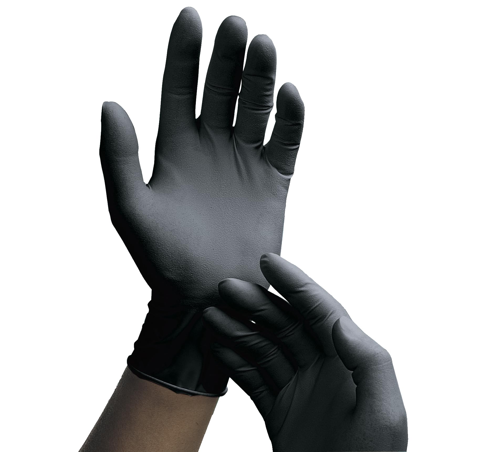 Adenna Phantom Disposable 6 mil Powder-Free Latex Gloves, Medical Grade, Black,Medium