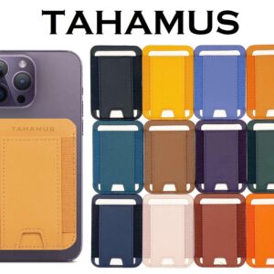 Tahamus Hold 1 to 7 Cards, Strong Magnetic Wallet Leather Card Holder for iPhone 14 13 12 Series, Compatible with Magsafe Wallet And Cases, (Black)