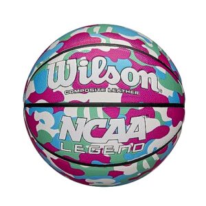 wilson ncaa legend indoor/outdoor basketball - pink camo, size 5-27.5"