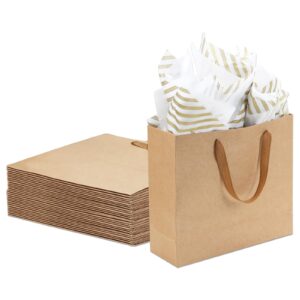 moretoes 15pcs gift bags with handles large gift bags with tissue paper, 12.5"x 4.5"x 11" heavy duty wrap bags for shopping, small business, bridal party, wedding and holiday