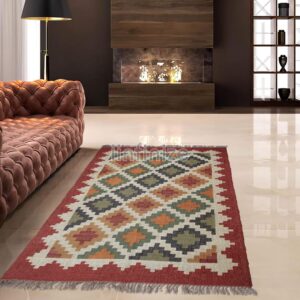 iinfinize wool jute rug living room rug yoga jute mat throw pray runner outdoor home decor hand woven rug kilim rug pads hippie kitchen carpet ethnic vintage dhurrie(2x6) feet