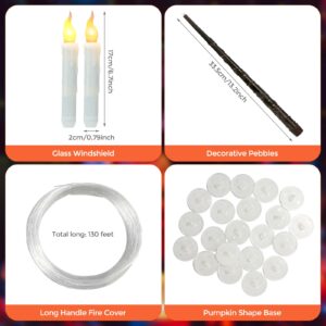 FTUREERA 20pcs Electric Floating Candles with Magic Wand, Remote, Flickering Warm & White Light Battery Candles, Window Candle, Birthday Party, Easter Gifts