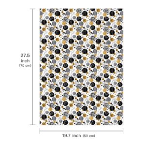 WRAPAHOLIC Birthday Wrapping Paper Sheet - 6 Sheets Black 70th Birthday Design Folded Flat for Birthday, Party, Baby Showers - 19.7 Inch X 27.5 Inch Per Sheet