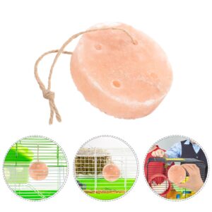 POPETPOP Salt Licks Small Animals Salt Blocks Rabbit Mineral Salt Licks with Rope Hamster Teeth Grinding Stones Natural Bunny Chew Treat Toys for Rats Guinea Pig Ferrets