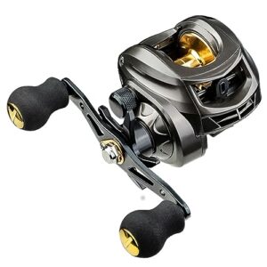 baitcasting reels, 8kg max drag baitcaster reels, 7.2:1 gear ratio fishing baitcasting reel, 12+1 bb bait caster reel, low-profile fishing reel with compact design left hand