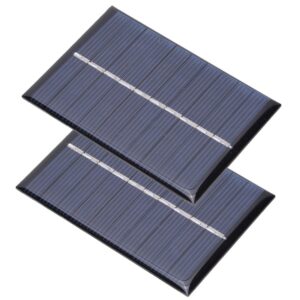 solar panel, 2pcs 0.6w 5v polysilicon solar panel charging power board charger for small power appliances, excellent transmission 80x55mm