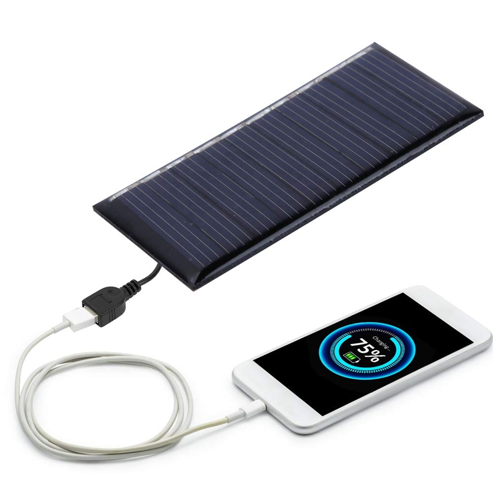 Solar Panels Battery Charger - 50MA 5V Mini Solar Panel Battery Charger Polycrystalline Silicon Outdoor Charging Power Supply