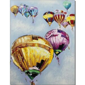 abstract balloon oil painting on canvas hand painted modern wall art pictures for living room,31inx47in,no frame