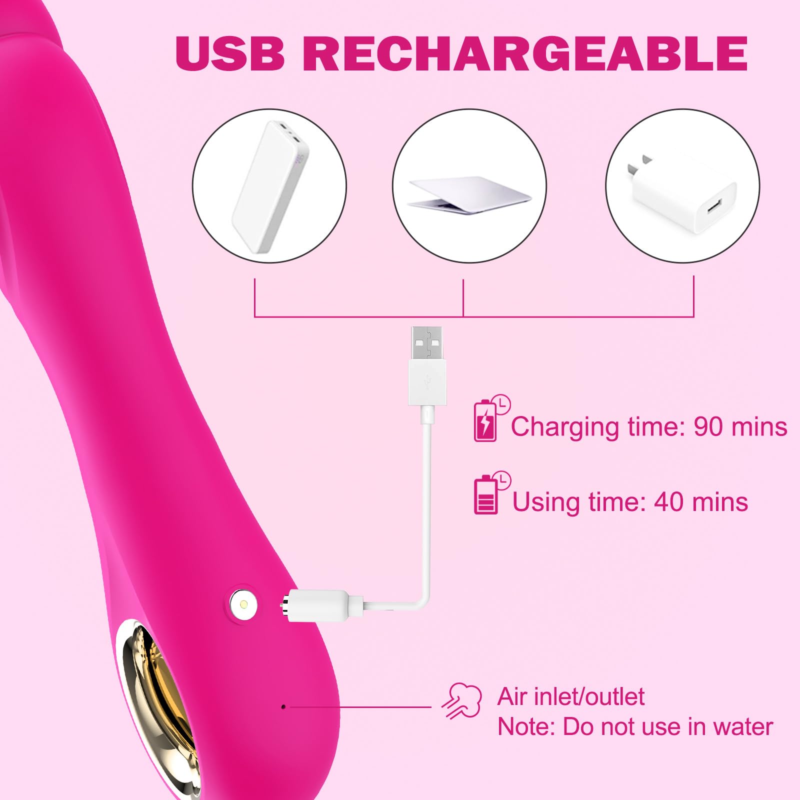 Realistic Dildos Adult Sex Toys - BGGOOD Inflatable Vibrator Dildos with 9 Vibration & 5 Inflatable, Clit G Spot Nipple Stimulation for Woman Dildo for Sexual Pleasure(Pink)