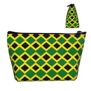 small makeup organizer bags compatible with jamaica jamaican flag, waterproof oxford cloth portable pouch lightweight for women office outdoor carrying